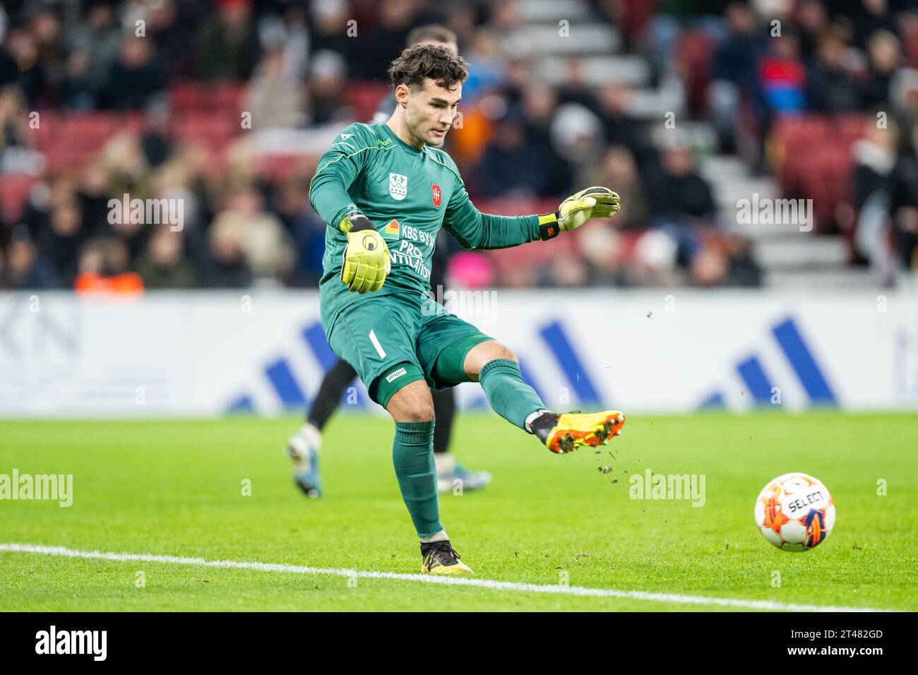 Copenhagen, Denmark. 28th, October 2023. Goalkeeper Filip Djukic (1) of ...