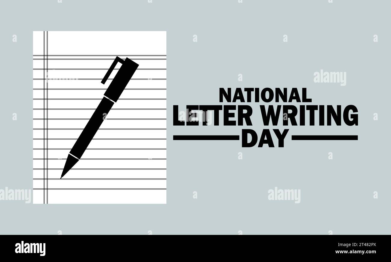 National Letter Writing Day. Template for background, banner, card ...