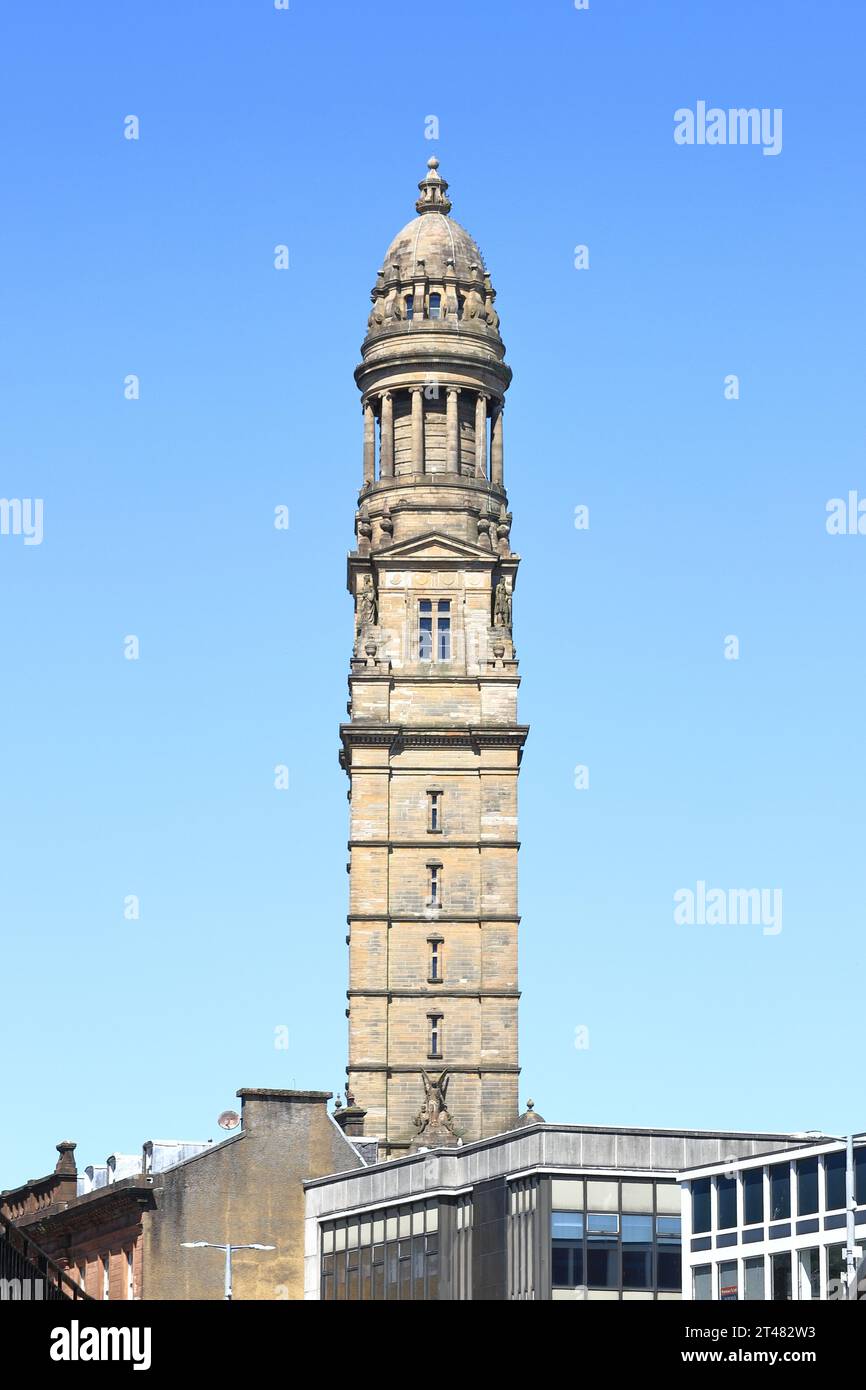 The Victoria Tower in Greenock town centre. The tower forms part of the ...
