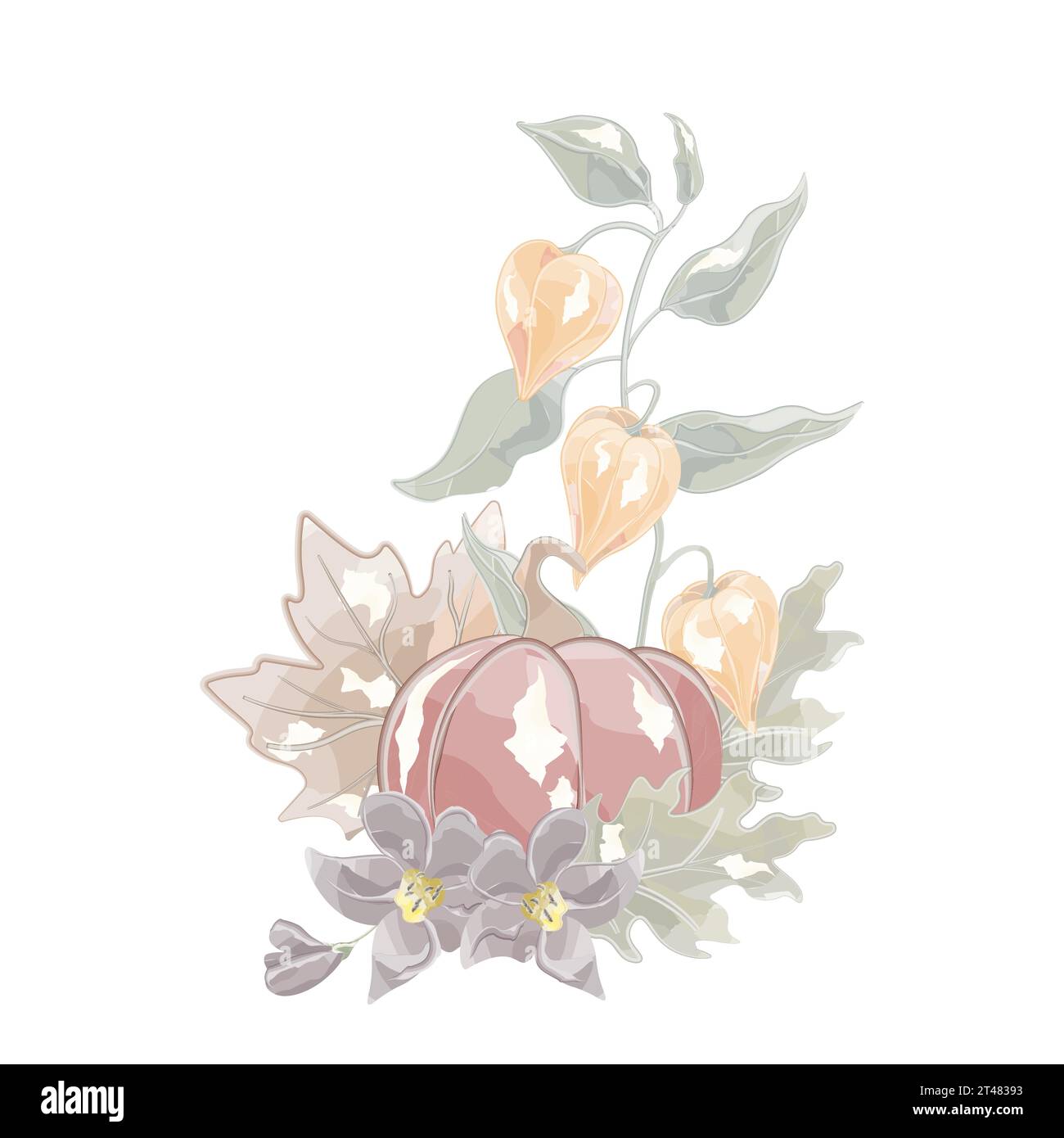 Autumn garden pumpkin Stock Vector Images - Alamy