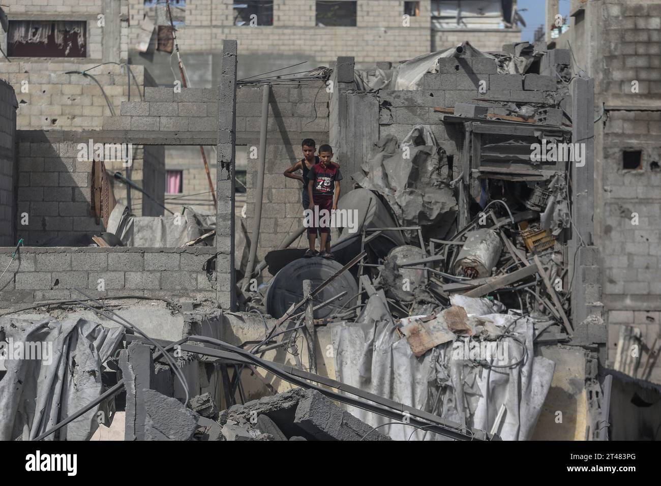 Al Bureij, Palestinian Territories. 29th Oct, 2023. Palestinian ...
