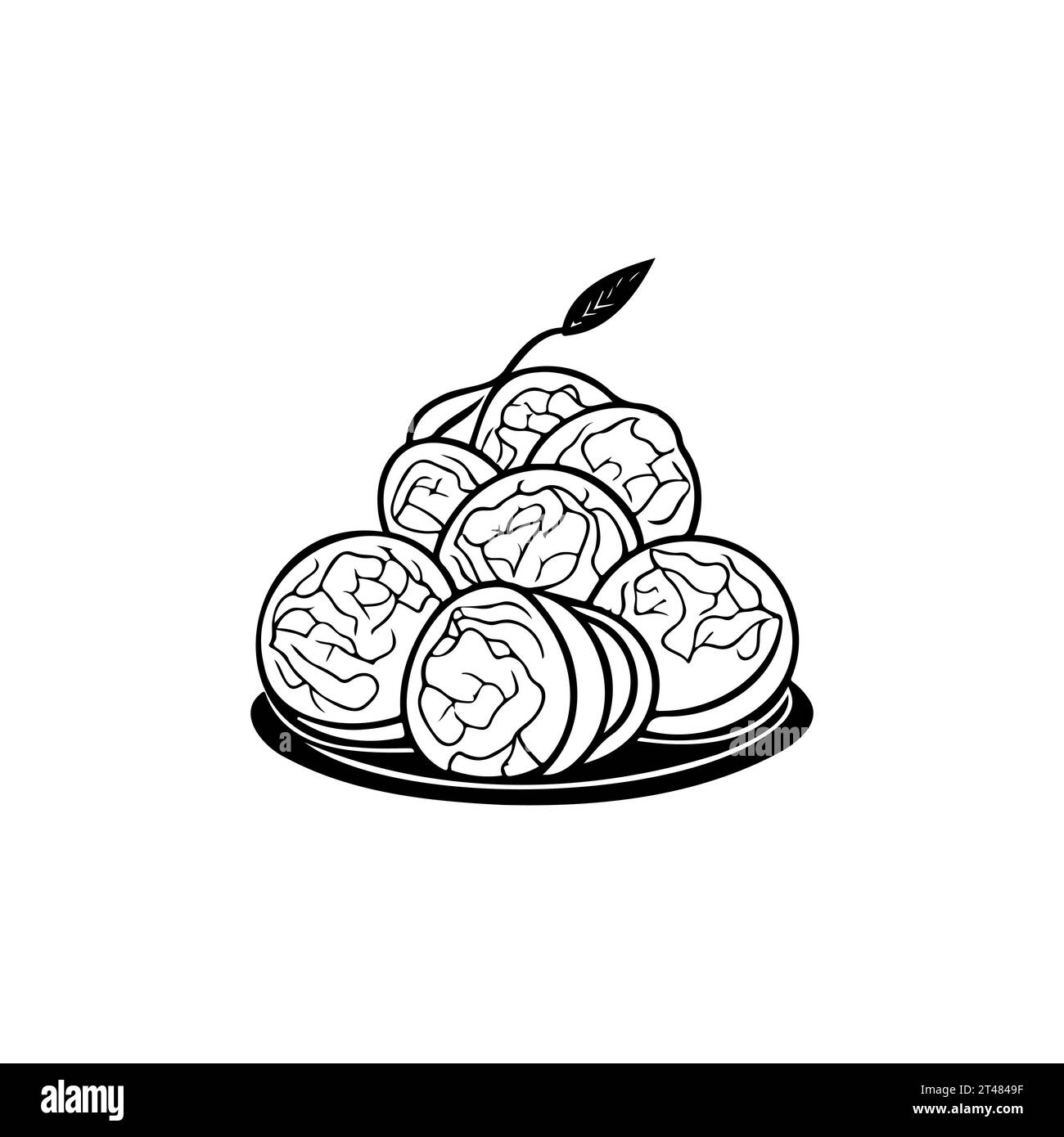 Laddoo vector vectors Black and White Stock Photos & Images - Alamy