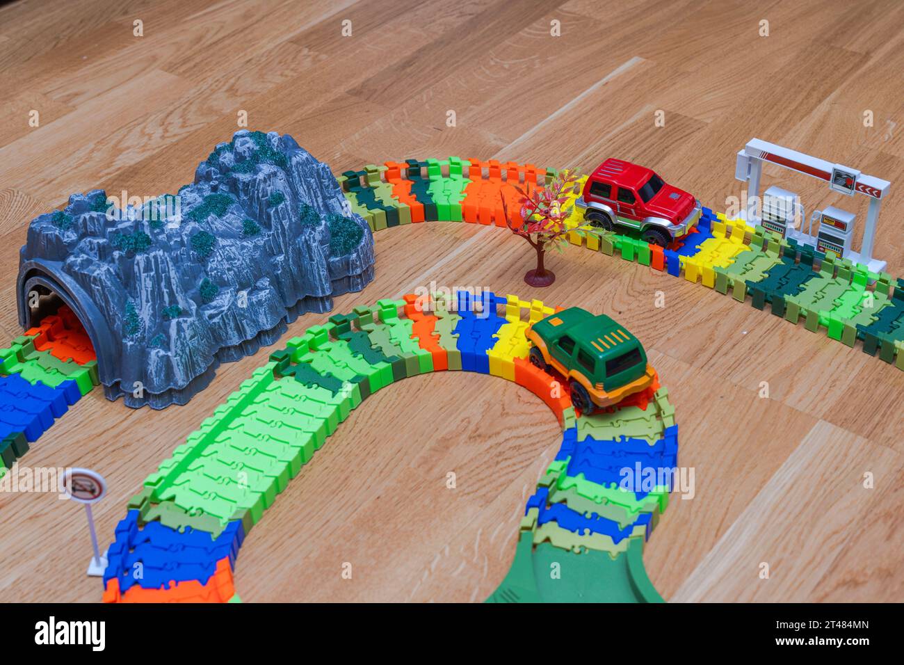 Construction details of radio-controlled toy race car track for ...