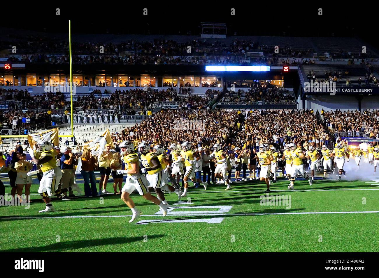 ATLANTA, GA - OCTOBER 28: The Yellow Jackets take the field before the ...