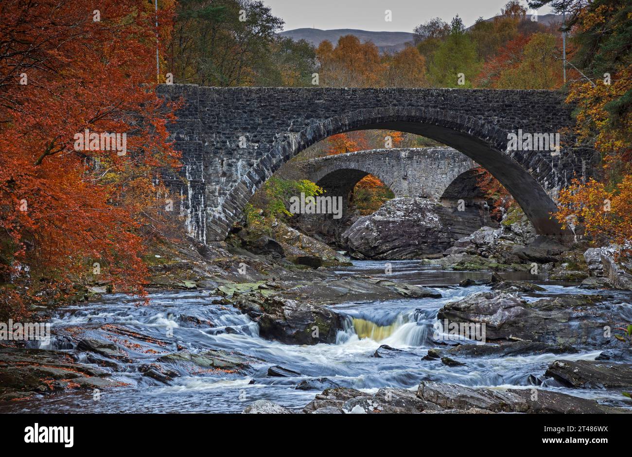 Invermoriston, Highlands, Scotland, UK. 29th October 2023. Dry, cloudy ...