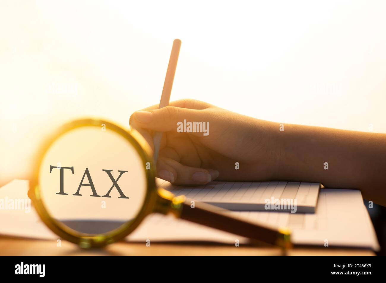 Concepts of auditing and annual tax planning management Stock Photo - Alamy