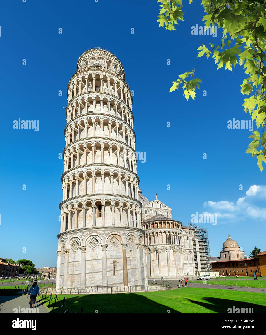 View to Pisa Cathedral and Leaning Tower of Pisa from Piazza dei ...