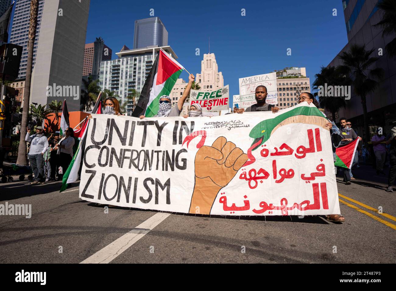 Los Angeles, USA. 28th Oct, 2023. Palestinian-Americans and their ...