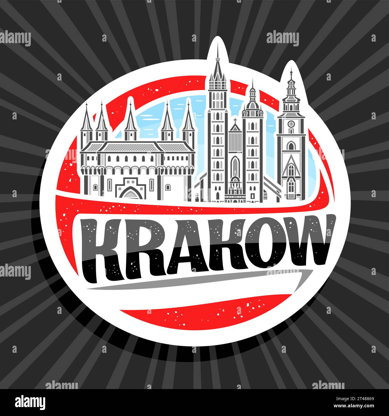 Cracow krakow poland Stock Vector Images - Alamy