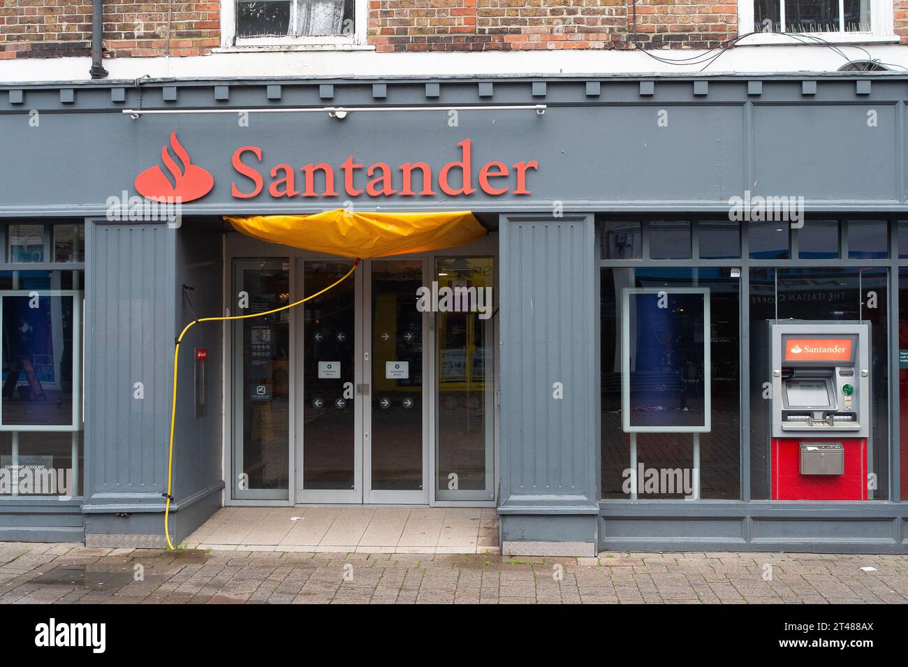 Staines-upon-Thames, UK. 29th October, 2023. A Santander Building ...