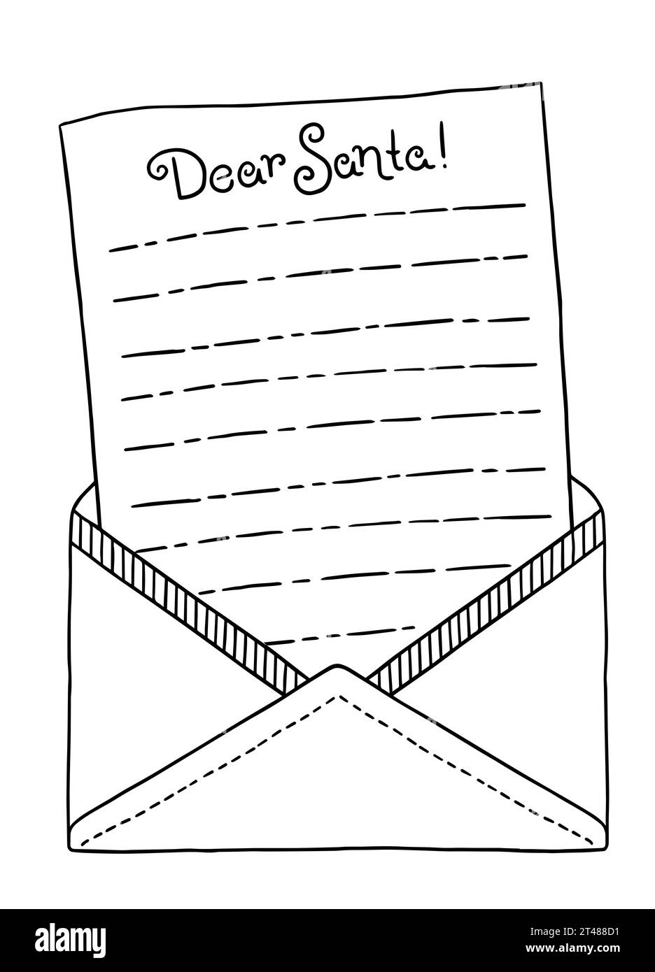 Letter To Santa Template Black And White