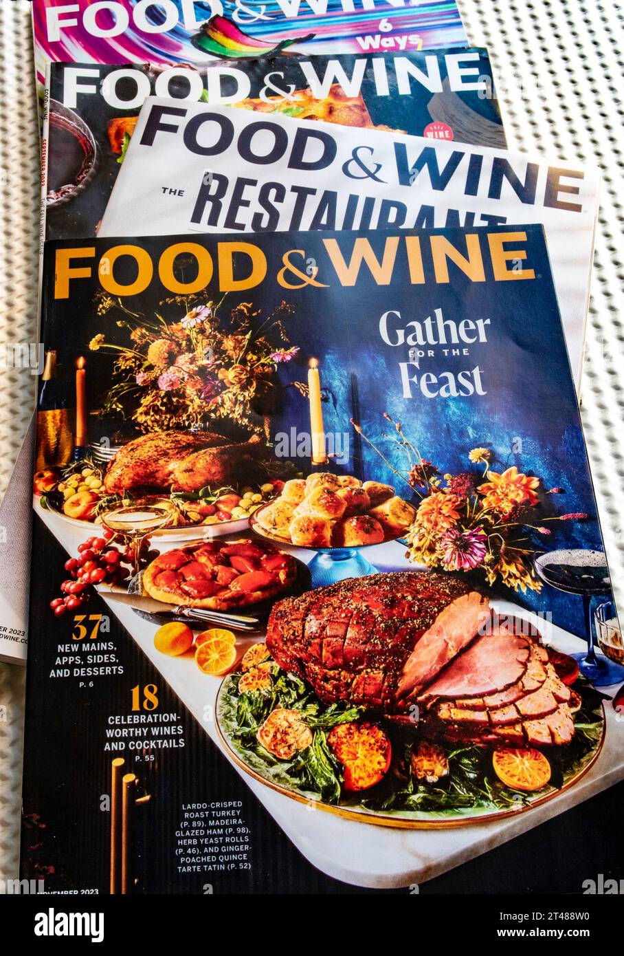 Food&Wine 2023 monthly magazine covers, USA Stock Photo - Alamy