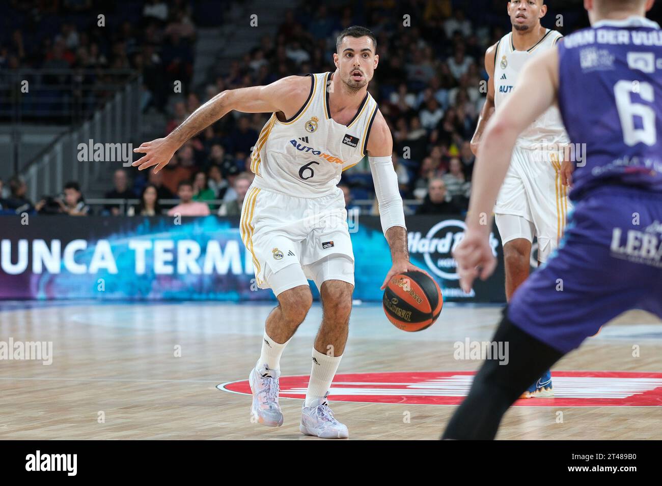 Alberto Abalde of Real Madrid a in action during ACB League match between Real Madrid and Zunder ...