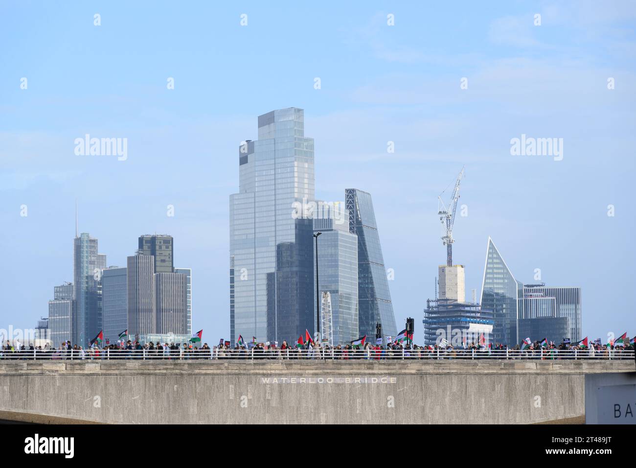 Pro-Palestine marchers, calling for a ceasefire of the ongoing military ...