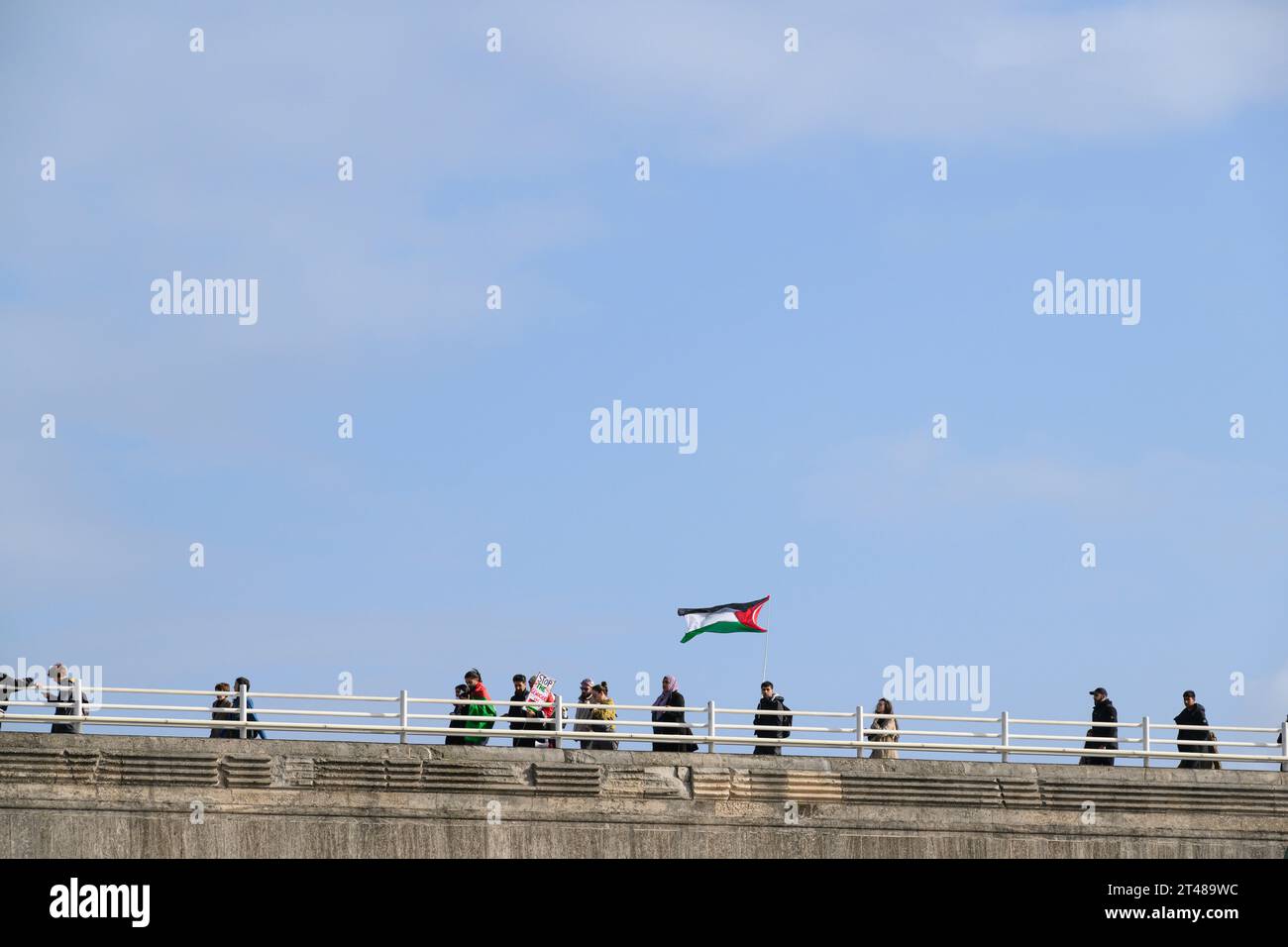 Pro-Palestine marchers calling for a ceasefire of the ongoing military ...