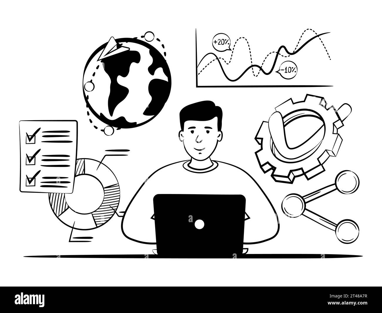 Hand drawn sketch manager hi-res stock photography and images - Alamy