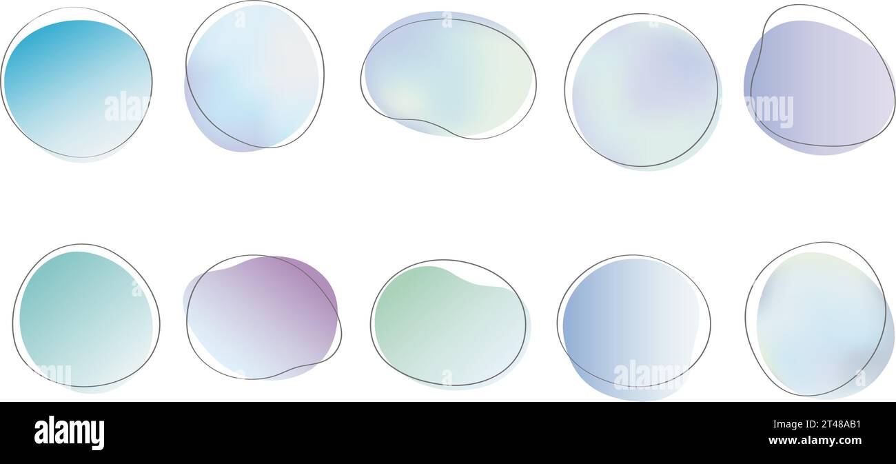 Vector Hand-Drawn Loose-Shaped Frame And Background With Text Space Set ...