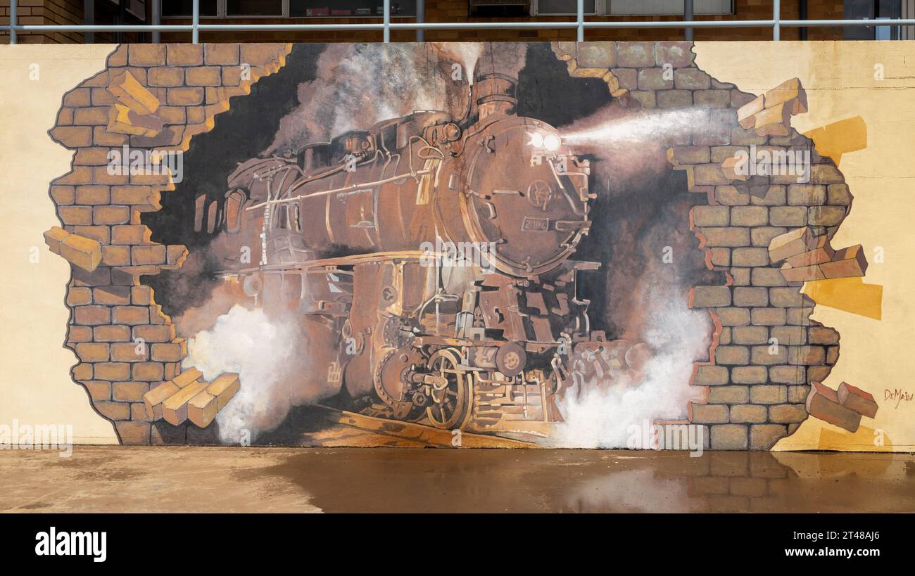 Drawing of Trains at the Railway Station for the enjoyment of passer ...