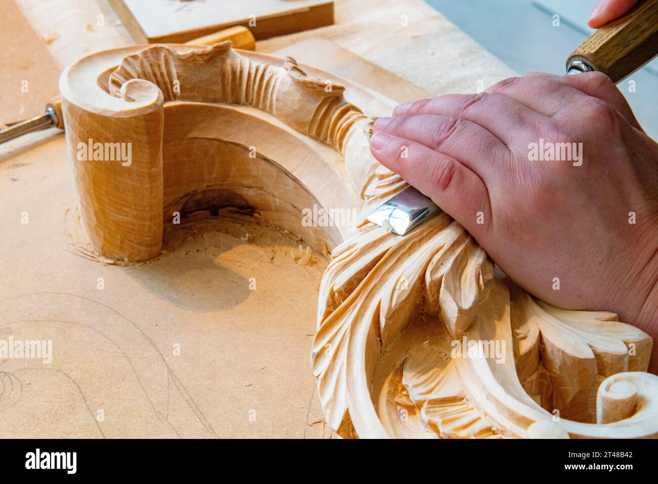 Female equipment carving carpenter hi-res stock photography and images ...