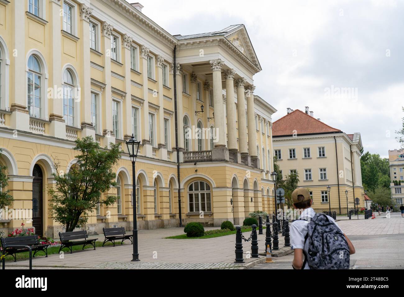 The main university of Warsaw. Old beautiful house of University from ...