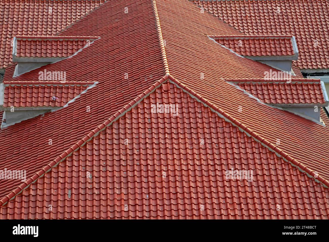 Glazed tile roof, closeup of photo Stock Photo - Alamy