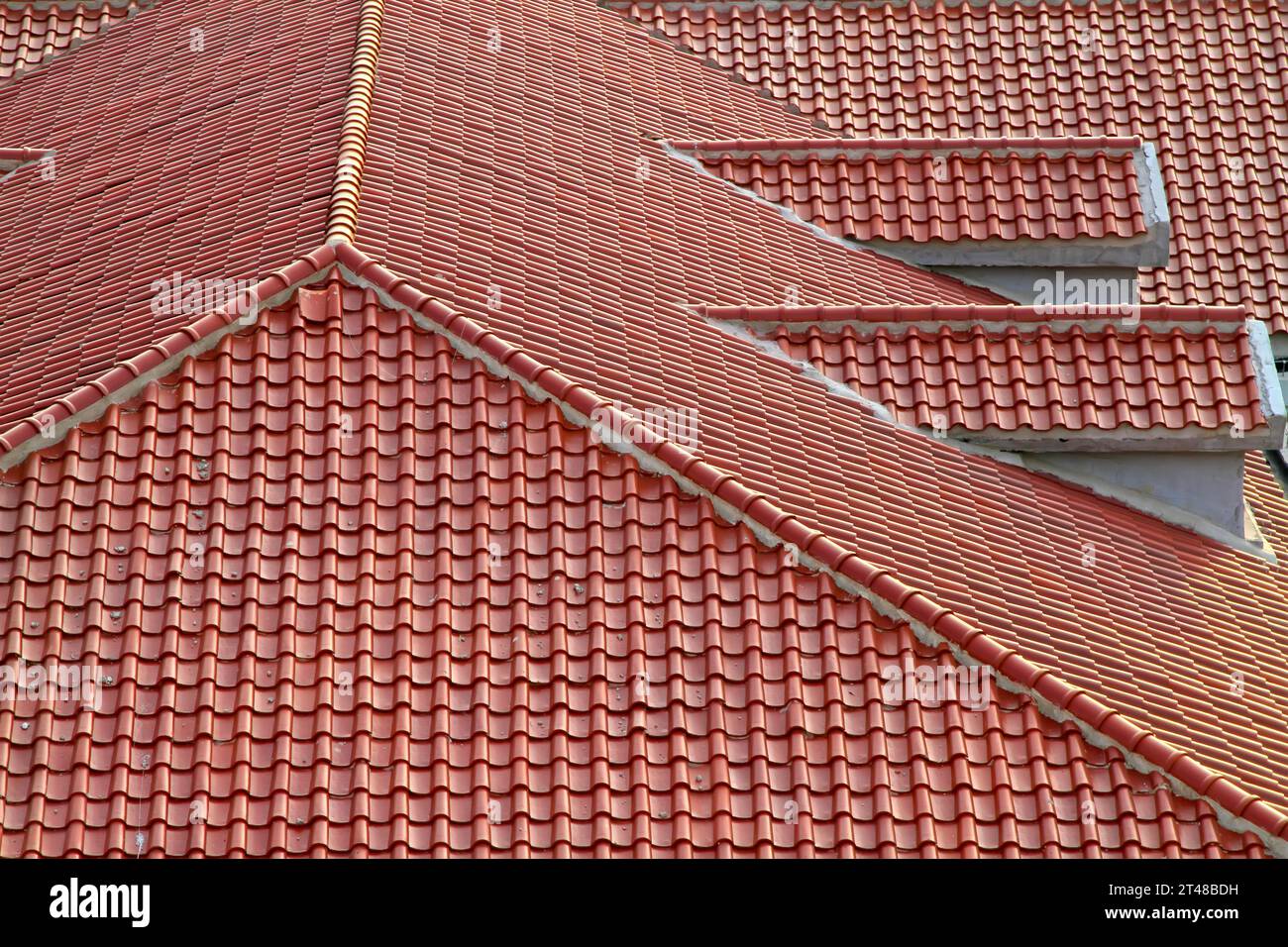Glazed tile roof, closeup of photo Stock Photo - Alamy
