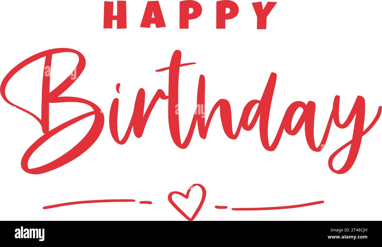 Happy Birthday lettering Stock Vector Image & Art - Alamy