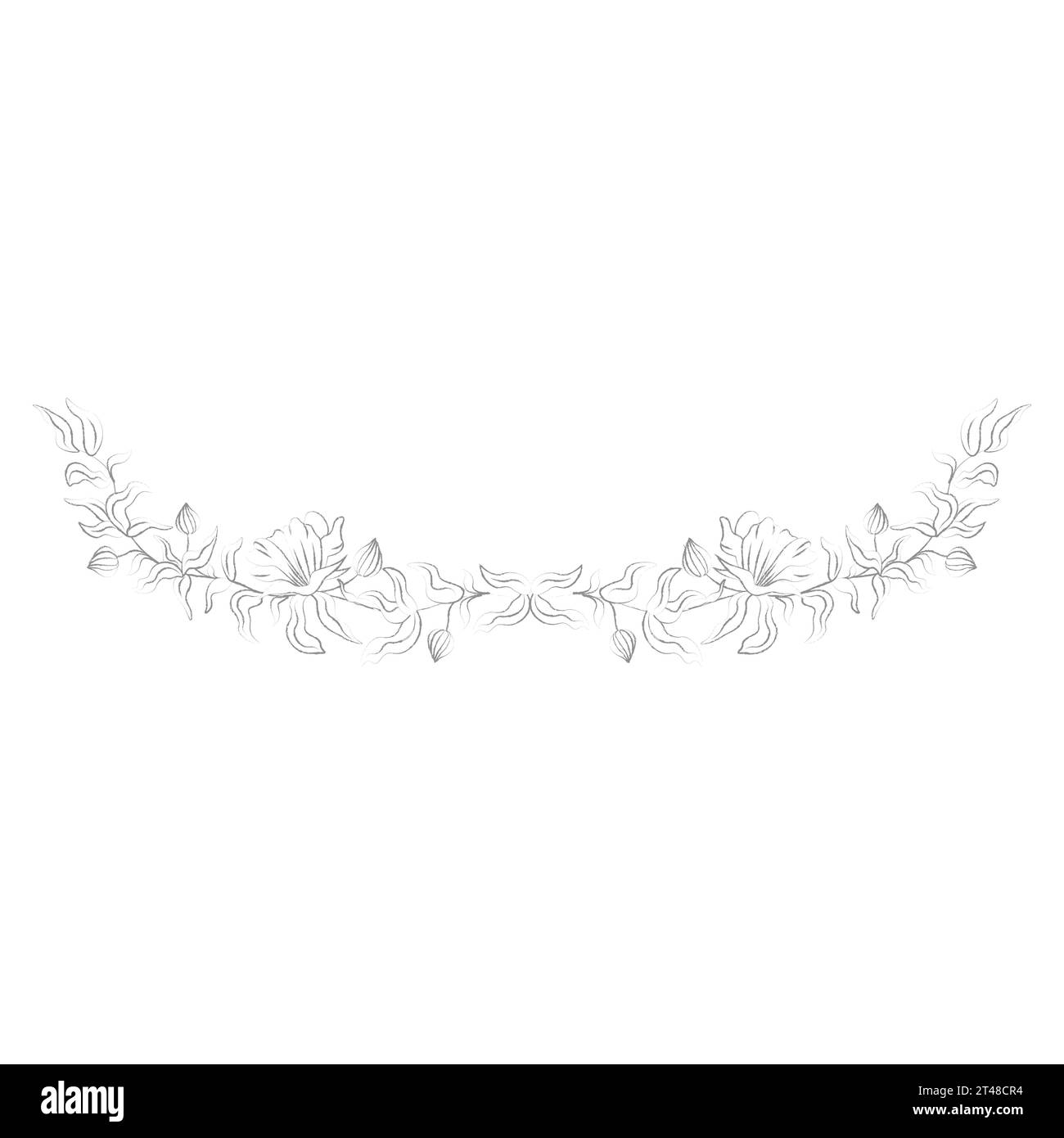 rectangular composition of linear branches with leaves vector Stock ...