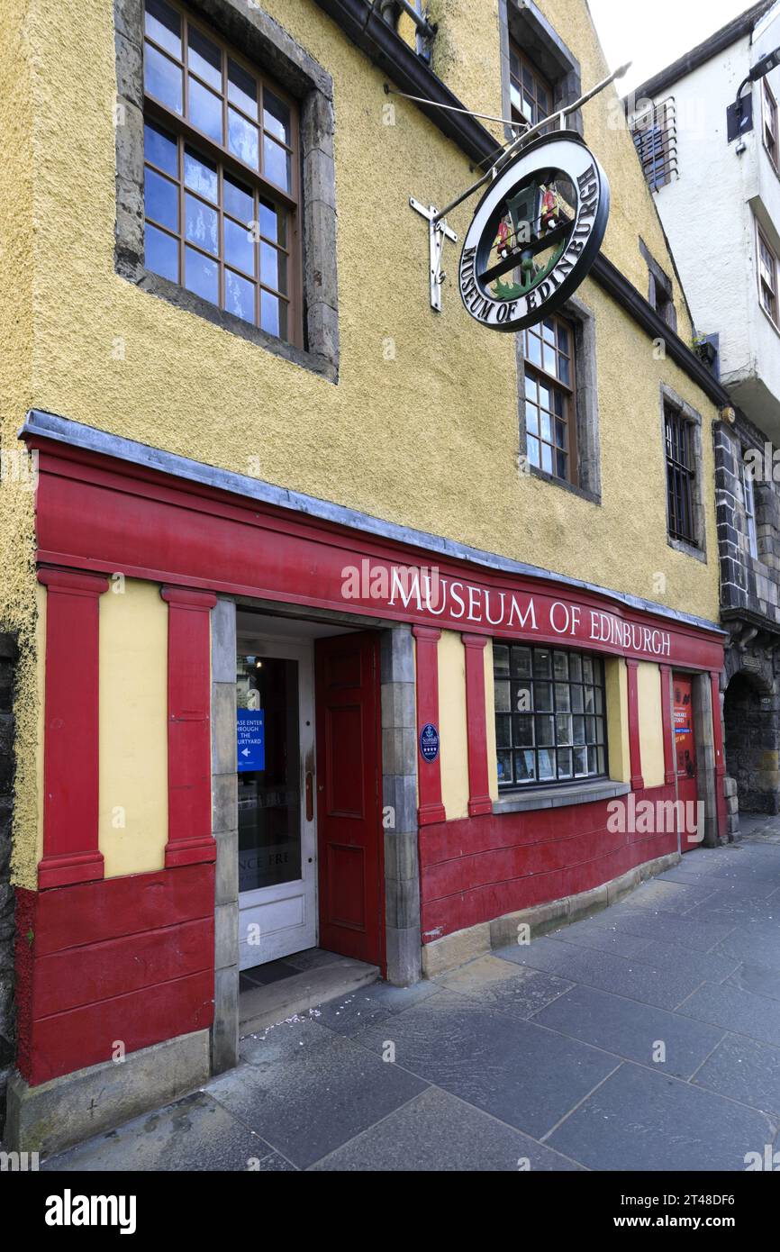 Museum of Edinburgh on the Royal Mile, Edinburgh City, Scotland, UK ...