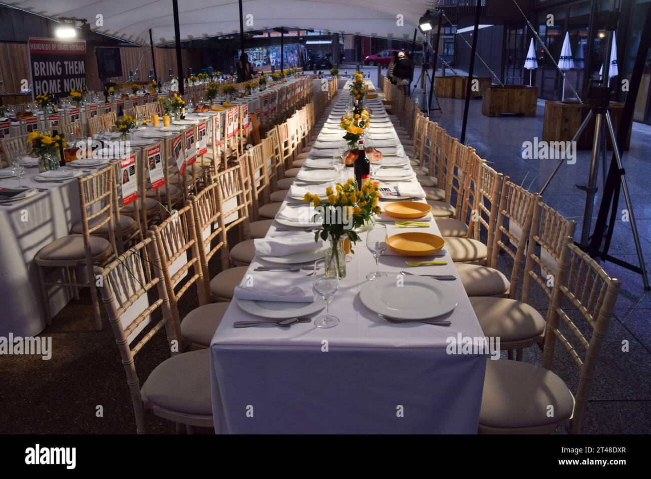 London, England, UK. 29th Oct, 2023. The Empty Shabbat Table ...