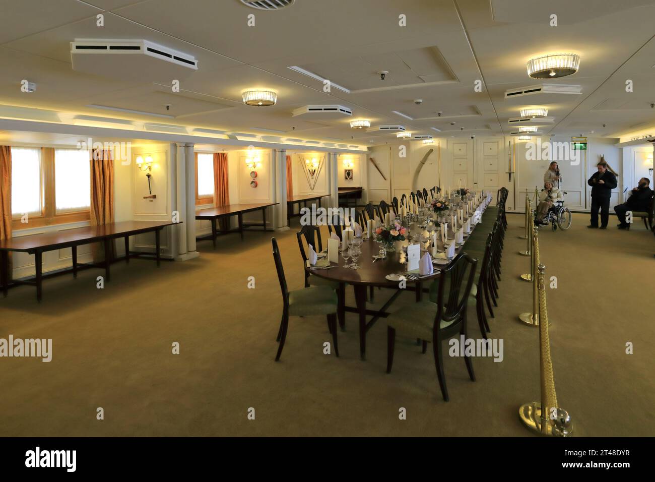 Rooms inside the Royal Yacht Britannia, Ocean Terminal, Leith town ...