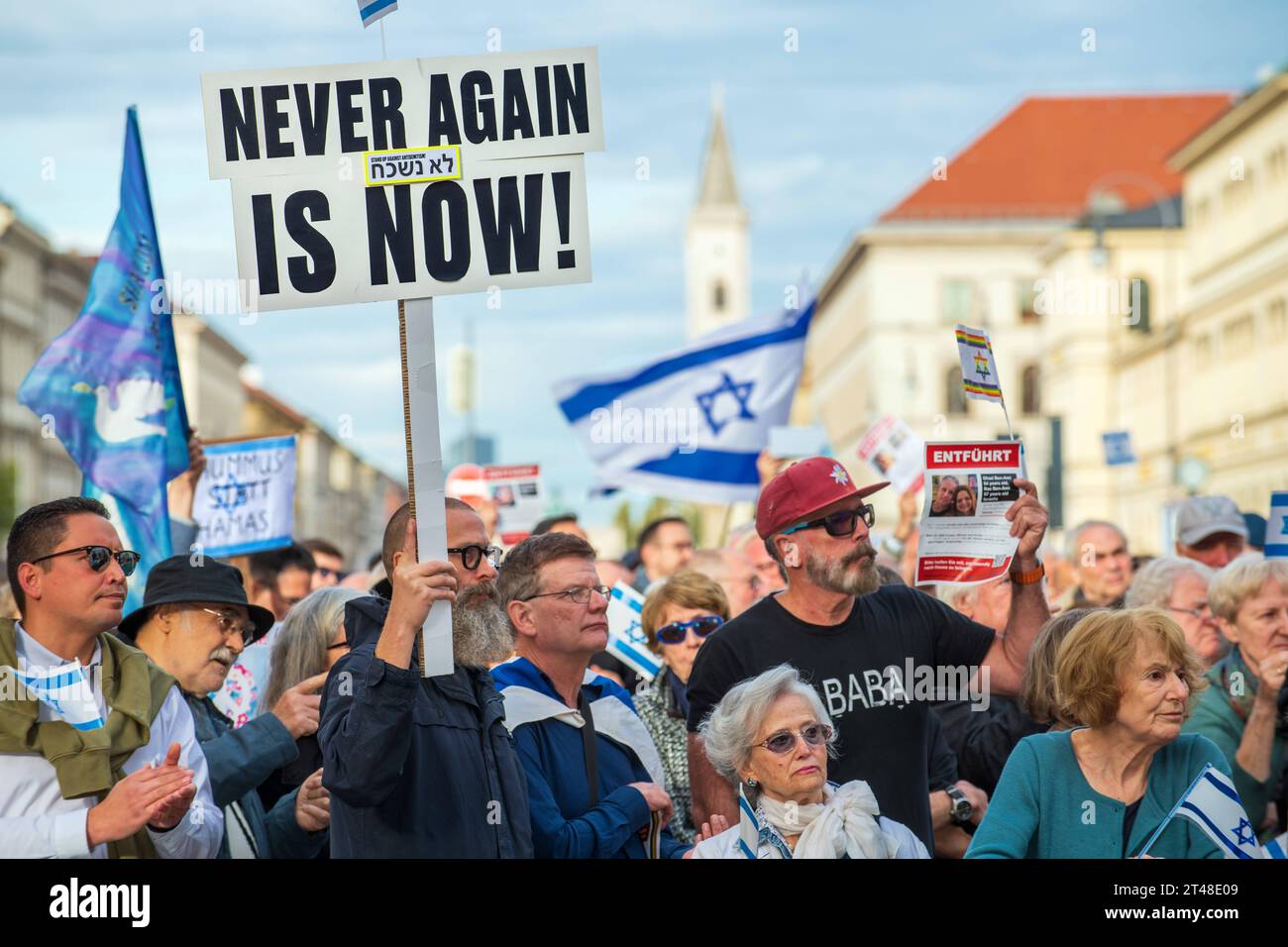 Solidarität mit Israel, Kundgebung am Odeonsplatz, München, 29. Oktober ...