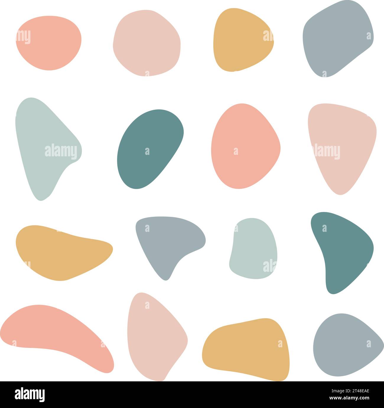 Abstract shapes fluid dynamic elements irregular forms vector set Stock ...
