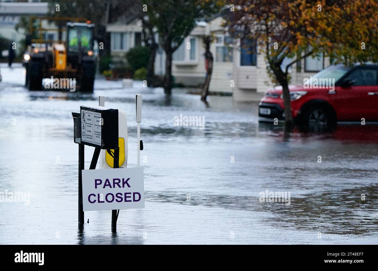 A view of the entrance to the Riverside Caravan Centre in Bognor Regis ...