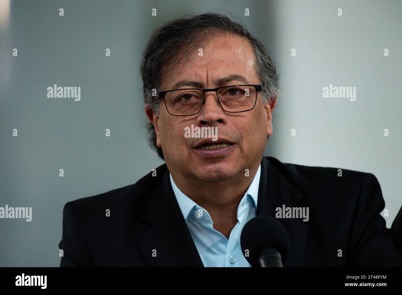 Bogota, Colombia. 29th Oct, 2023. Colombian president Gustavo Petro ...
