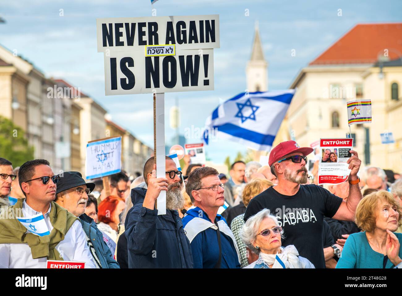 Solidarität mit Israel, Kundgebung am Odeonsplatz, München, 29. Oktober ...