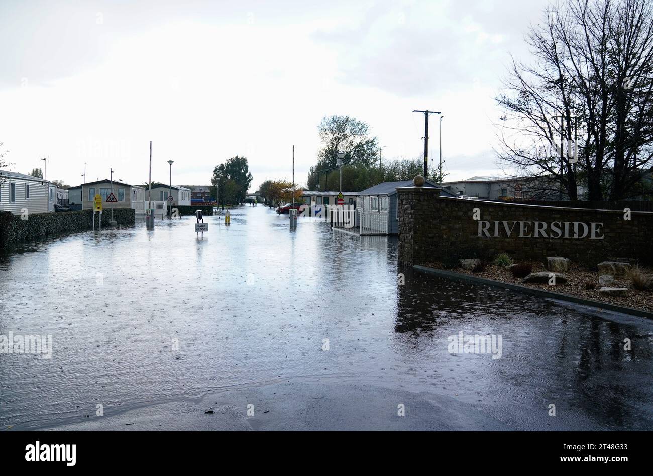 A view of the entrance to the Riverside Caravan Centre in Bognor Regis ...