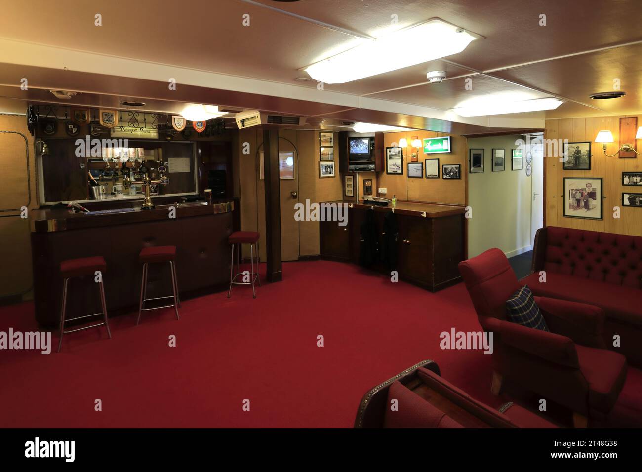 Rooms inside the Royal Yacht Britannia, Ocean Terminal, Leith town ...