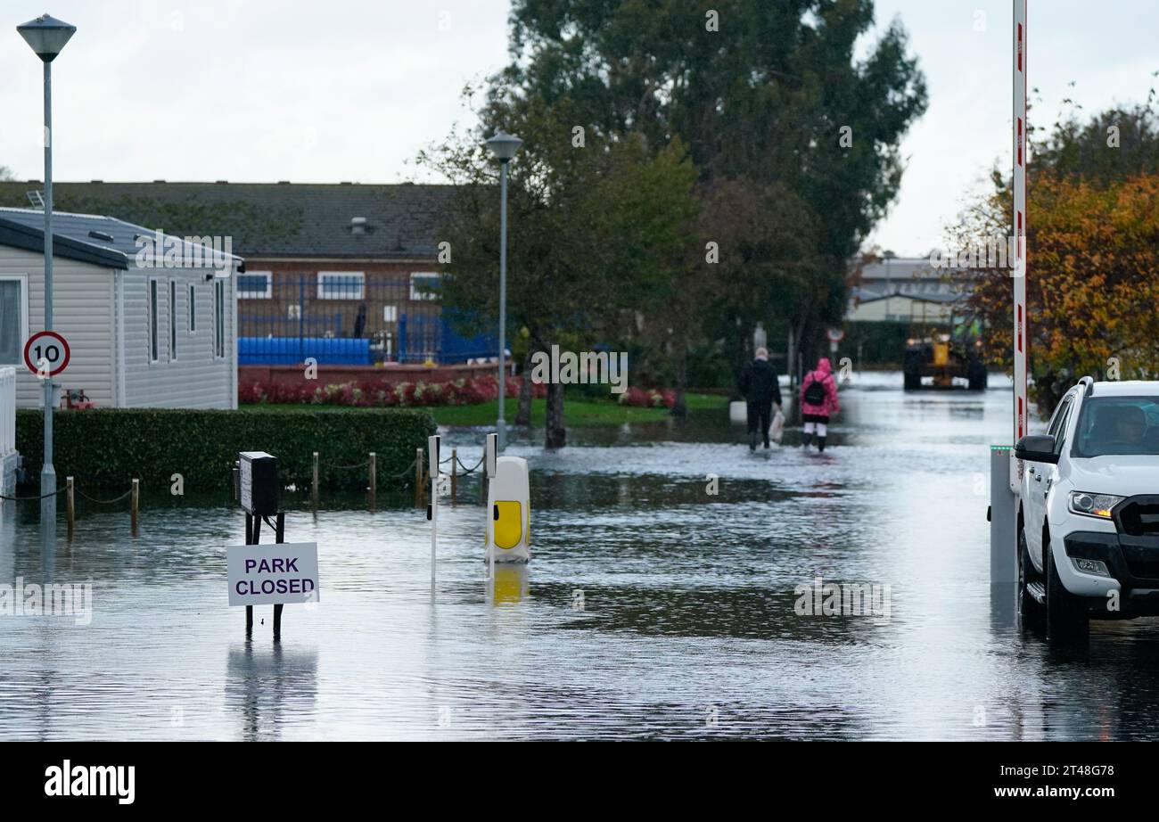 A view of the entrance to the Riverside Caravan Centre in Bognor Regis ...