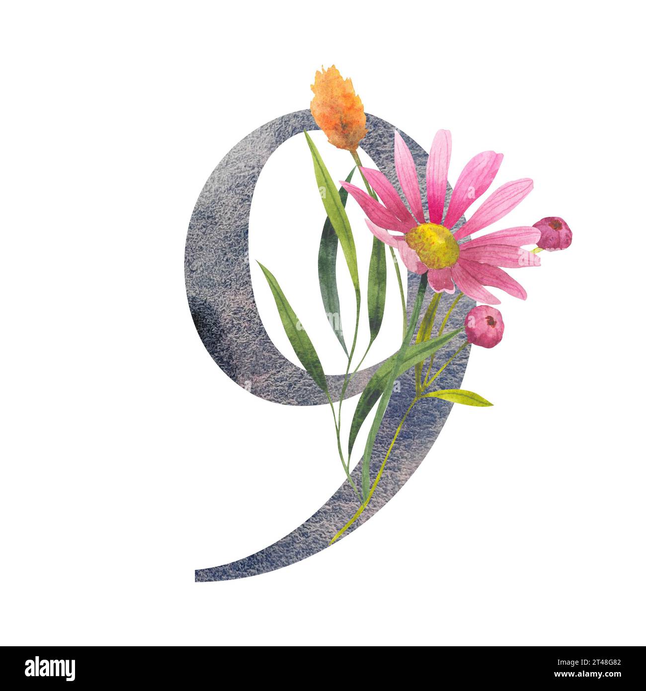 Number 9 leaves hi-res stock photography and images - Alamy