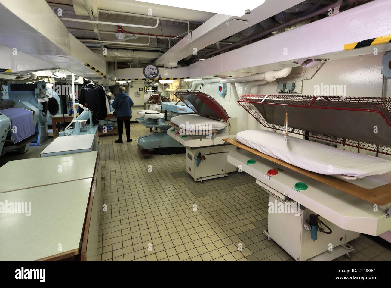 Rooms inside the Royal Yacht Britannia, Ocean Terminal, Leith town ...