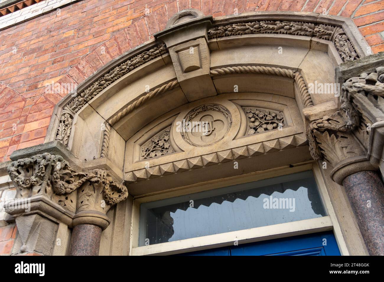 Architectural detail above a door of Zetland Buildings on Exchange ...