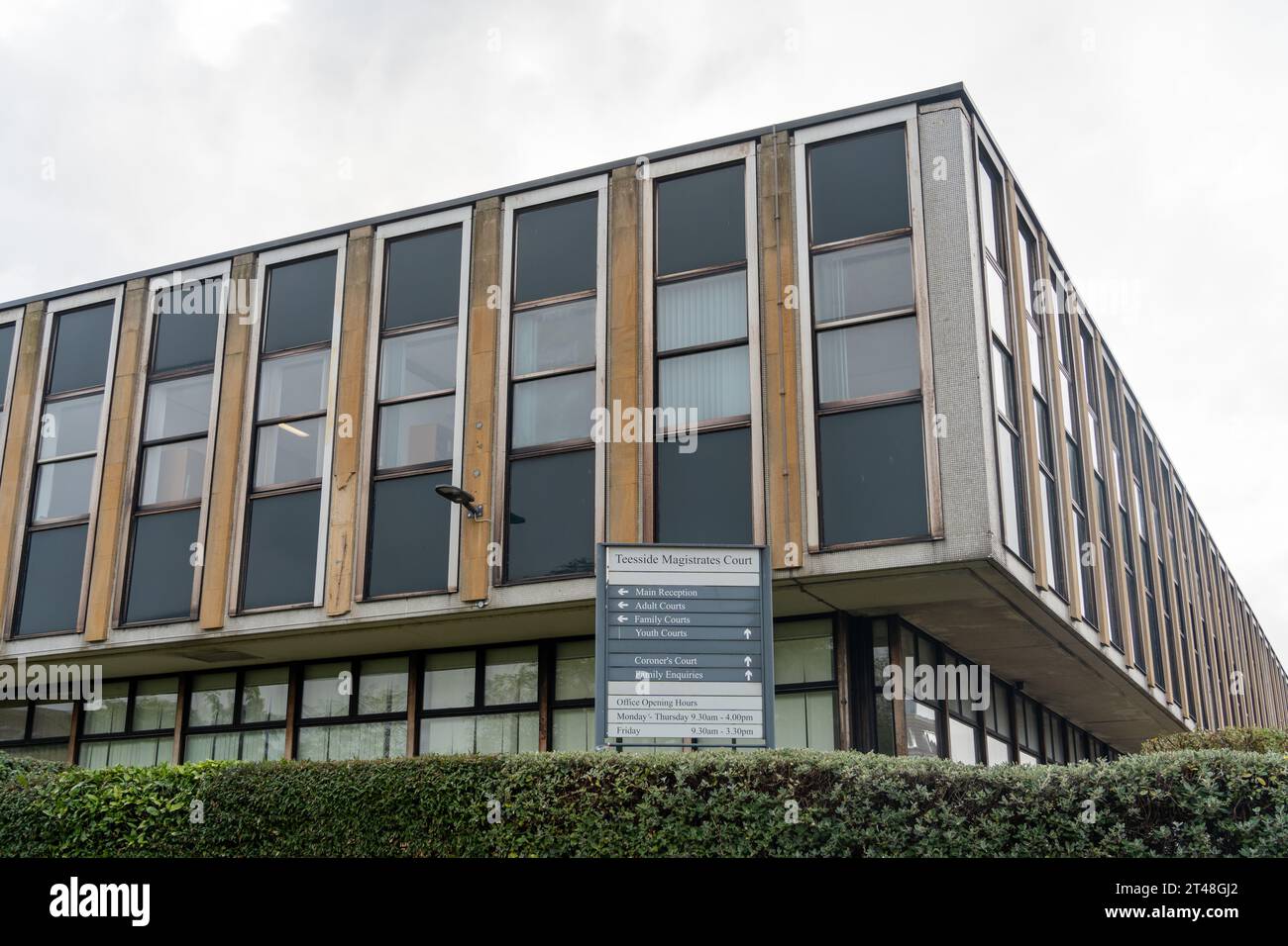 Teesside Magistrates Court exterior, Victoria Square, Middlesbrough, UK ...