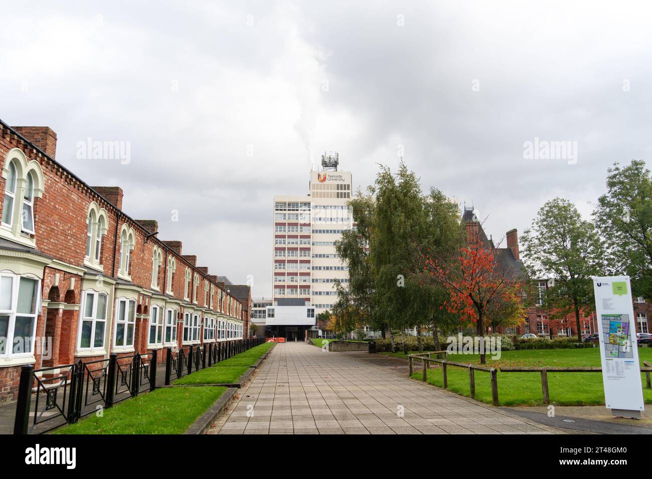 A view of King Edwards Square, by Albert Road, Middlesbrough, UK ...