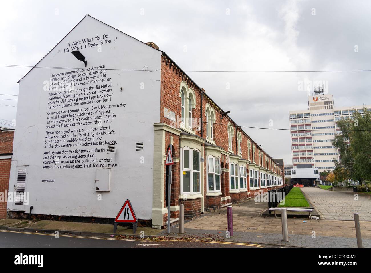 A view of King Edwards Square, by Albert Road, Middlesbrough, UK ...