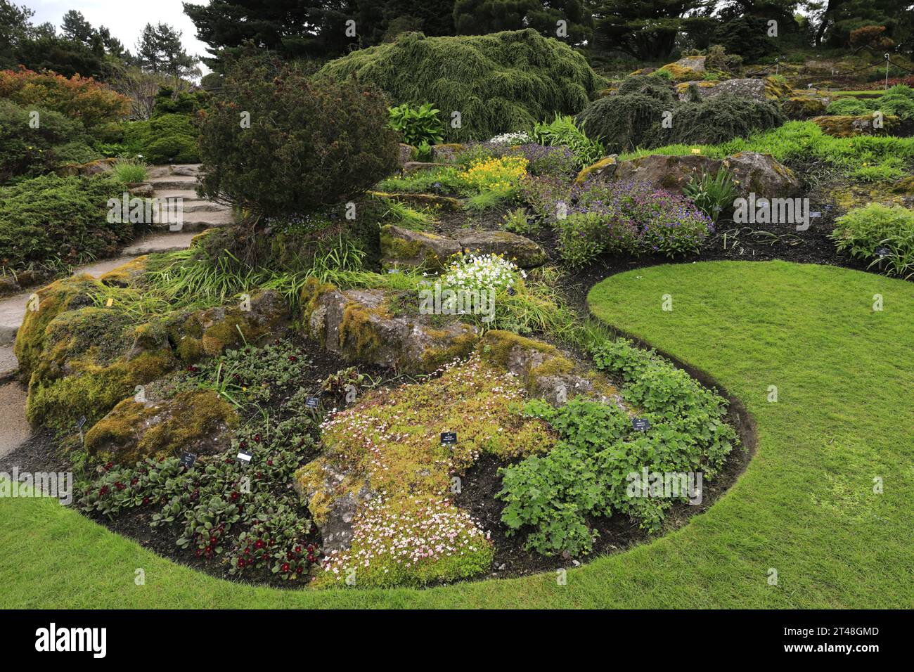 View over the Royal Botanic Gardens Edinburgh (RBGE), Scotland, UK ...
