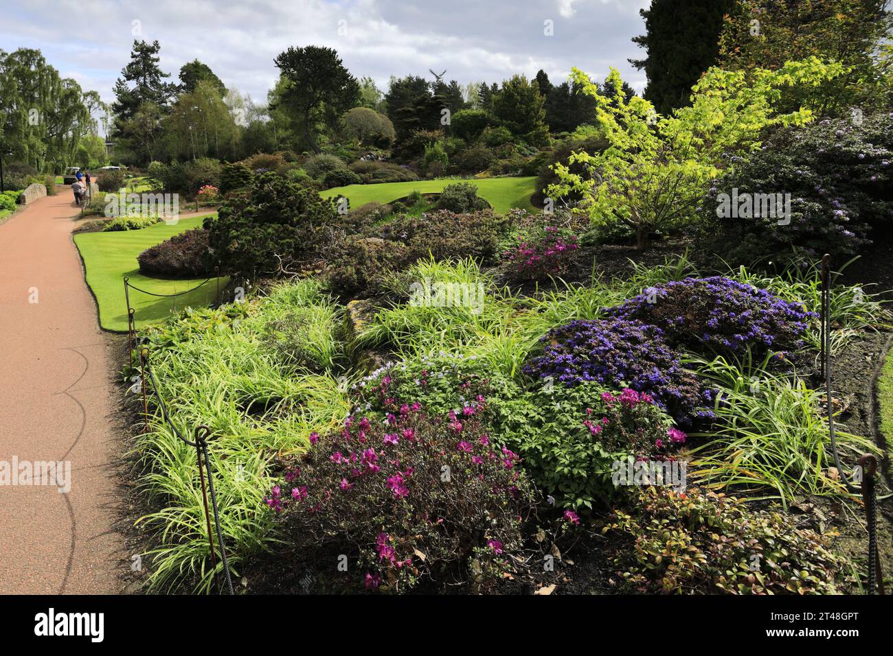 View over the Royal Botanic Gardens Edinburgh (RBGE), Scotland, UK ...