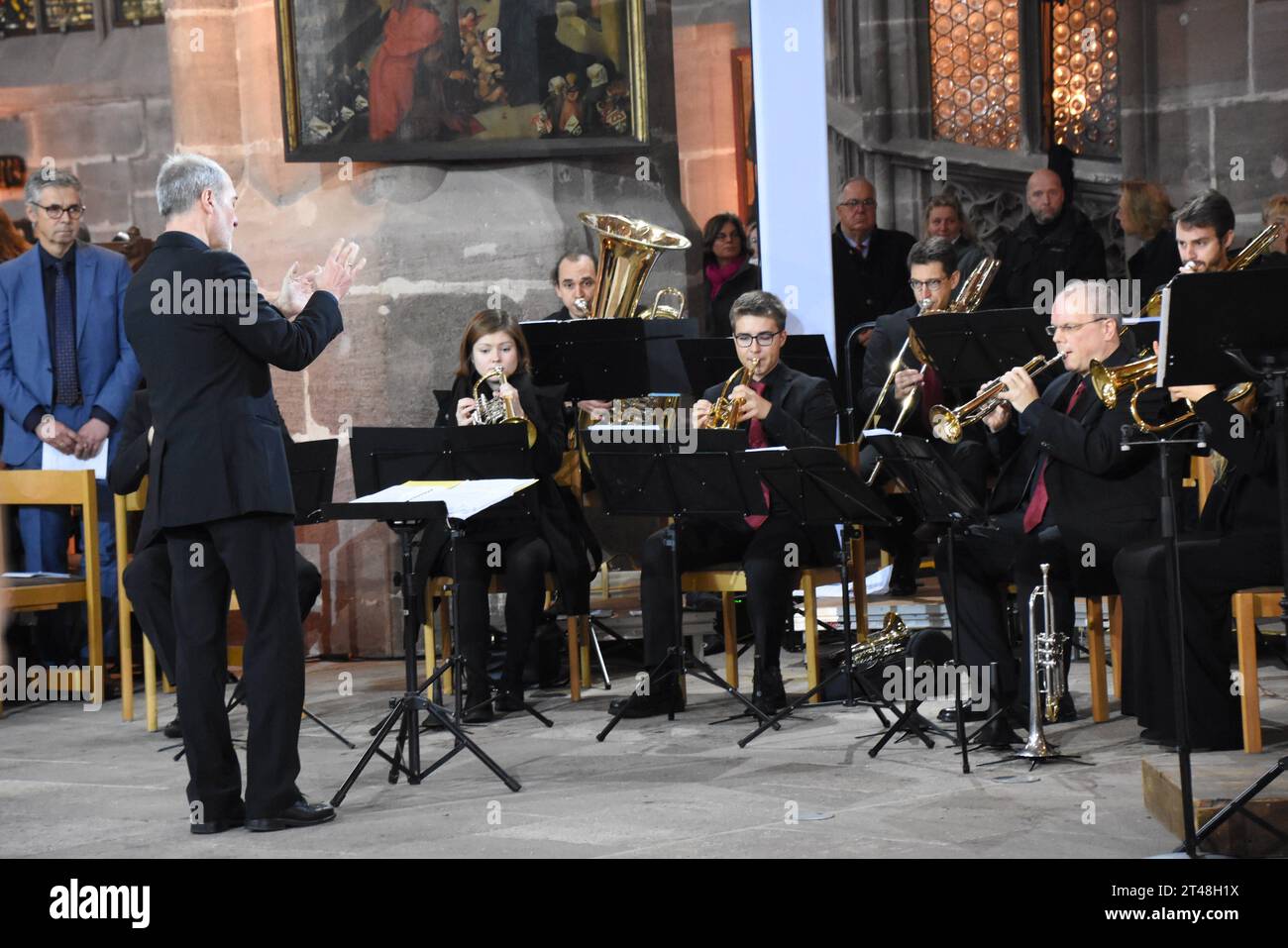 Blasorchester Nuernberg 29.10.2023 Nuernberger St. Lorenzkirche ...