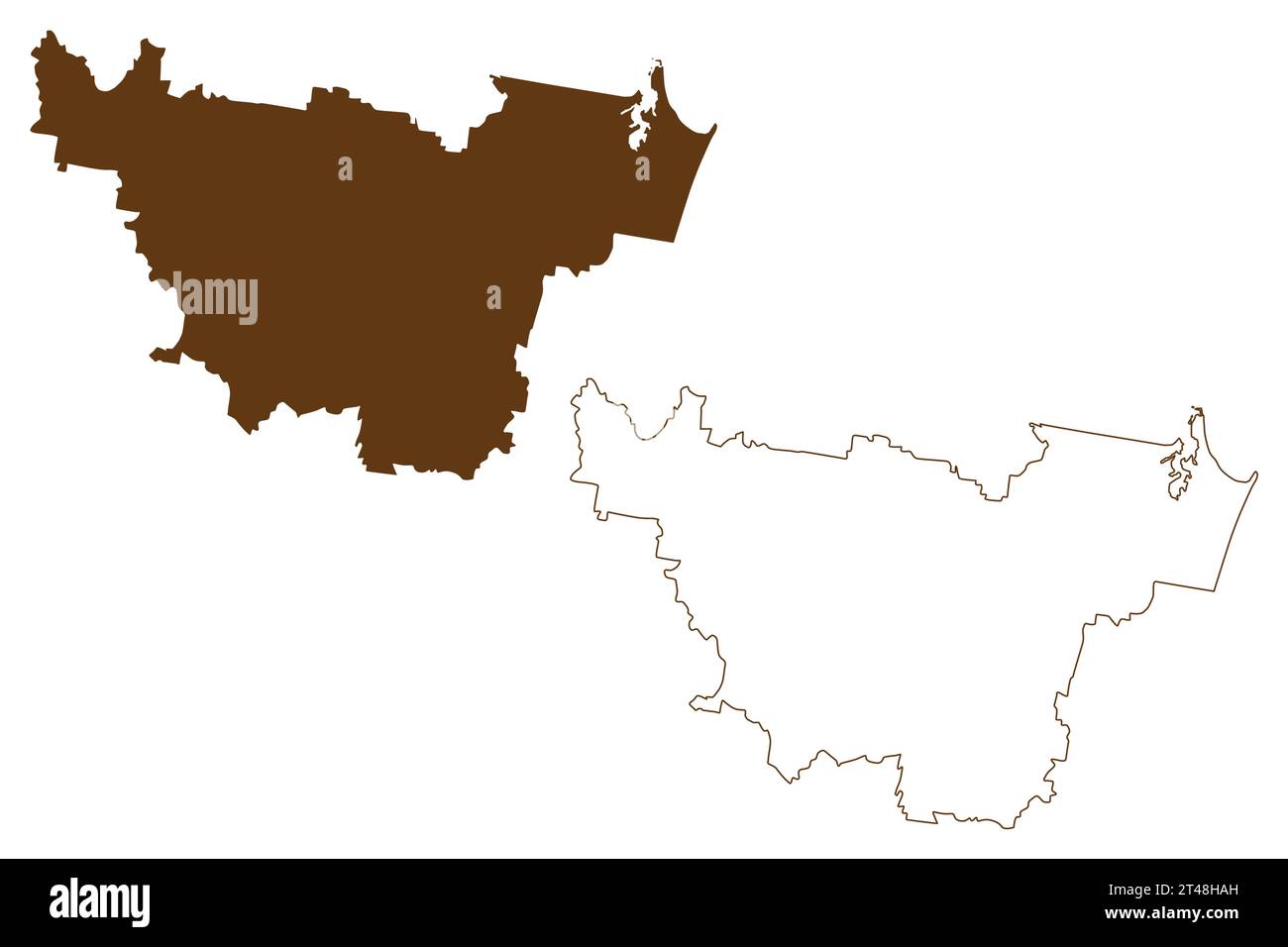 Gympie Region (Commonwealth of Australia, Queensland state) map vector ...