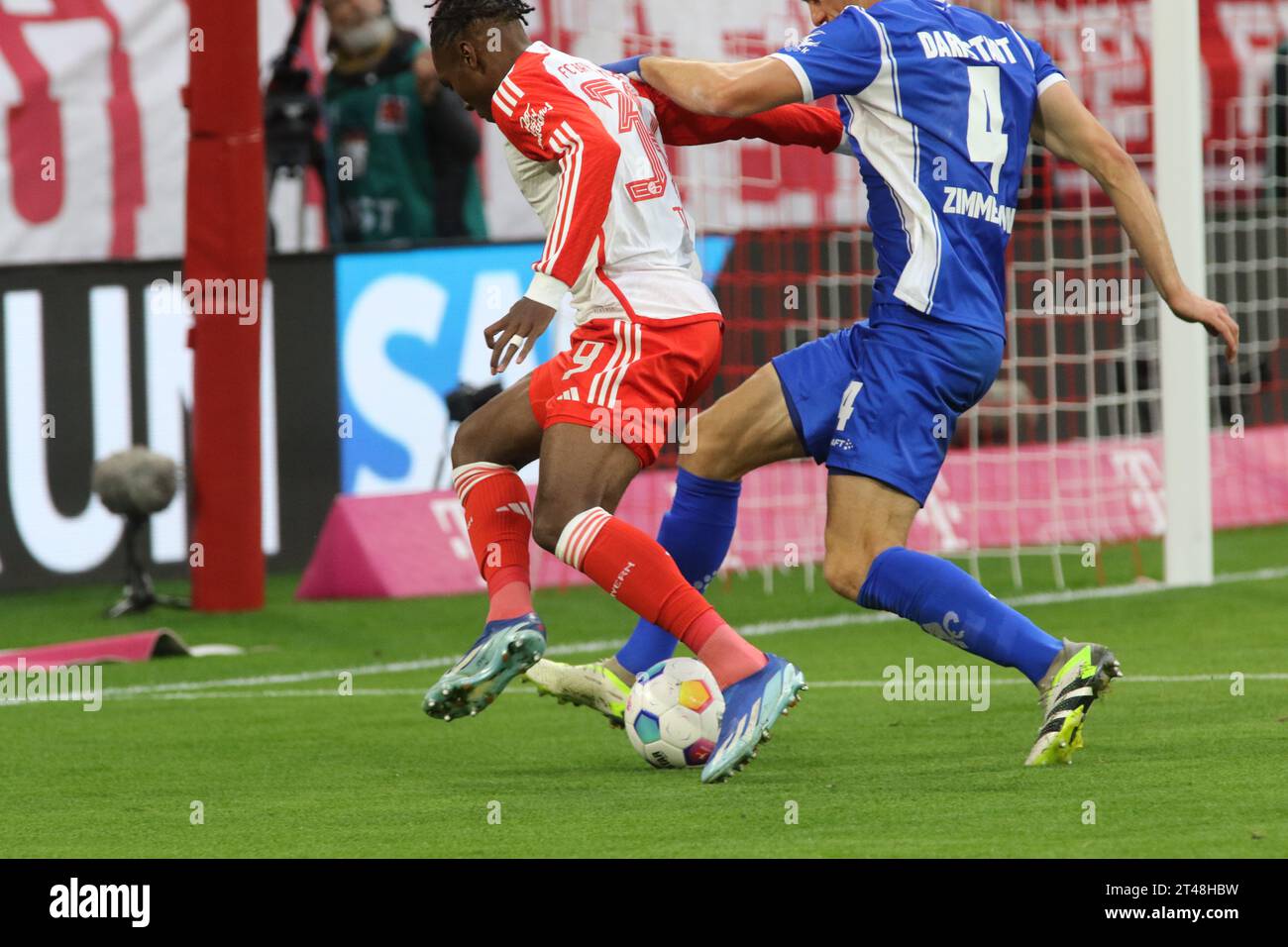 MUNICH, Germany. , . 39 Mathys TEL in action vs 4 Christoph ZIMMERMANN ...